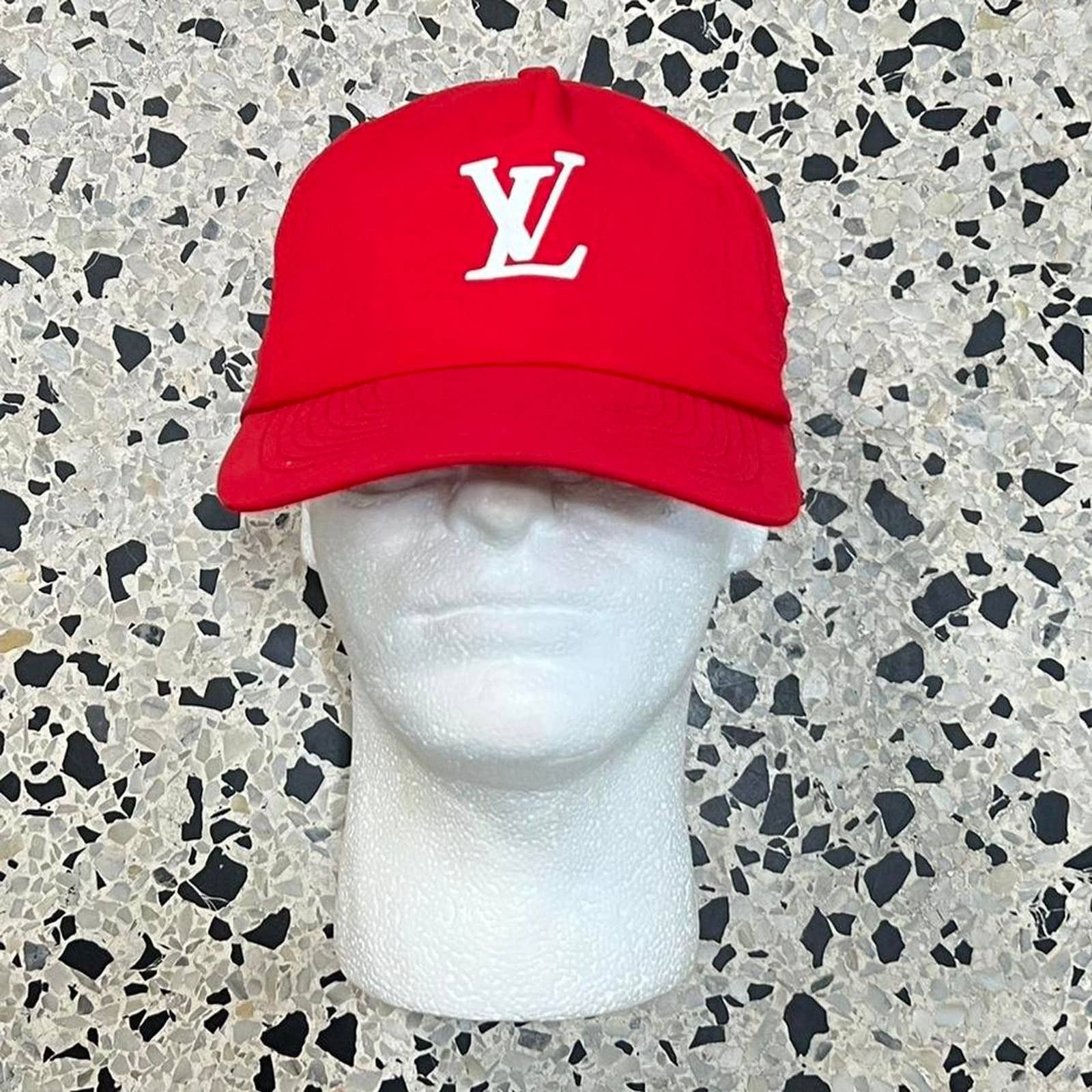 Vintage VINTAGE 90S Y2K LOUIS VUITTON BOOTLEG RED SNAPBACK | Grailed
