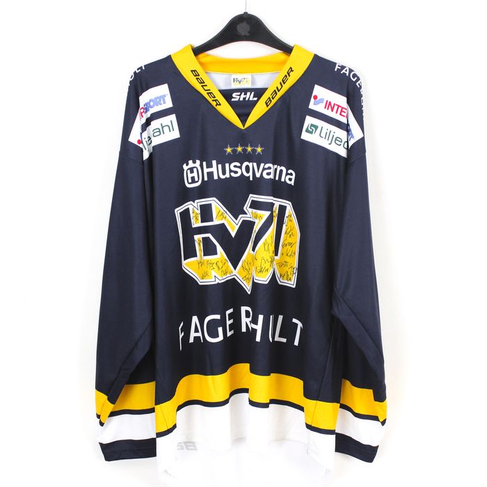 Sportswear HV71 SHL jersey L shirt kit top SIGNED long sleeve Swedish ...