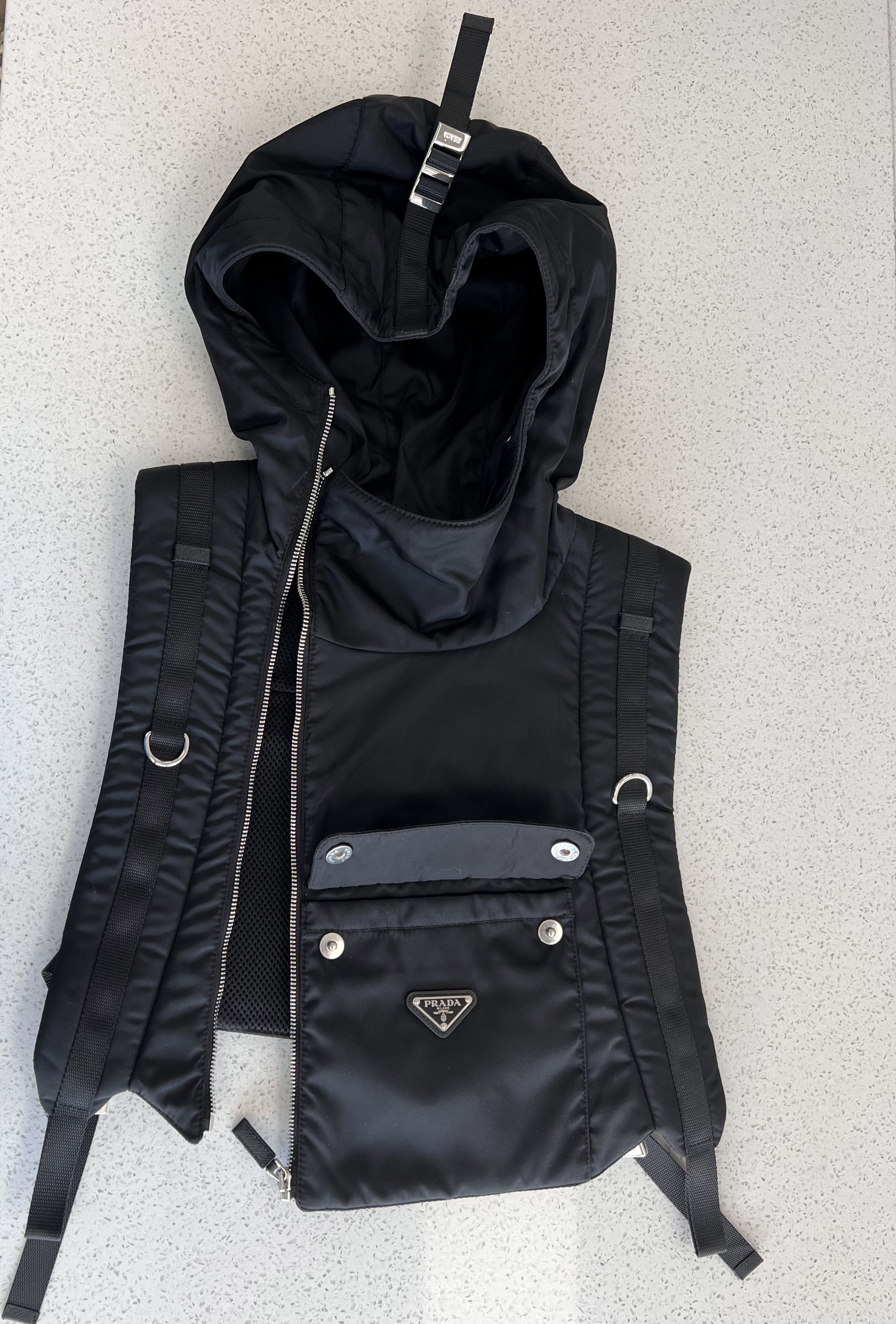 Prada Hooded utility vest | Grailed