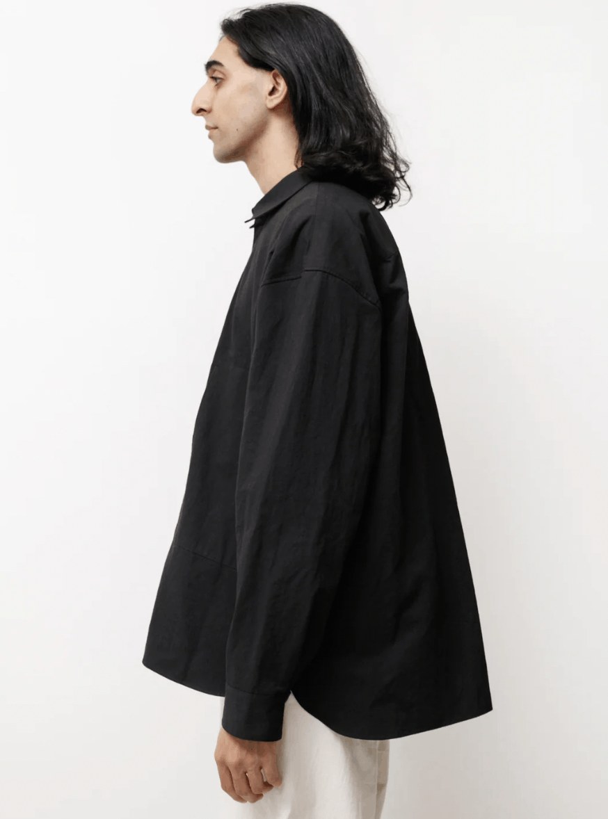 Japanese Brand Polyploid Shirt Jacket B Cotton Hemp Black | Grailed