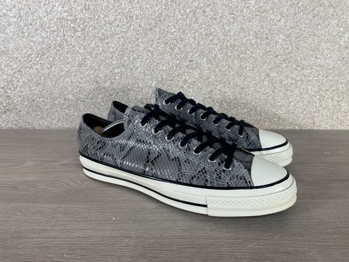 Vintage Converse All Star 70' Chuck Taylor Low Snake Leather Shoes ...
