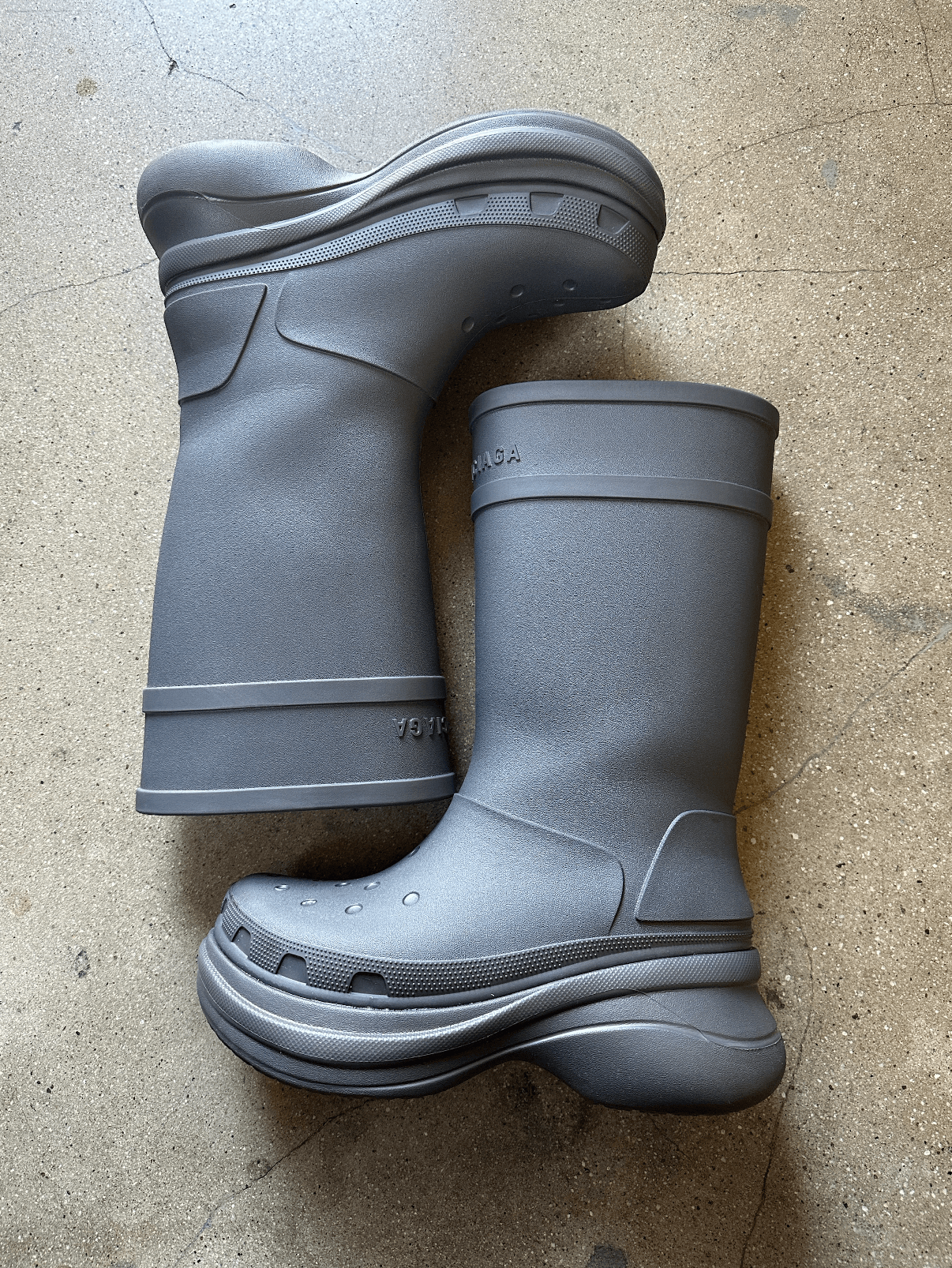Balenciaga Balenciaga croc boot - grey | Grailed