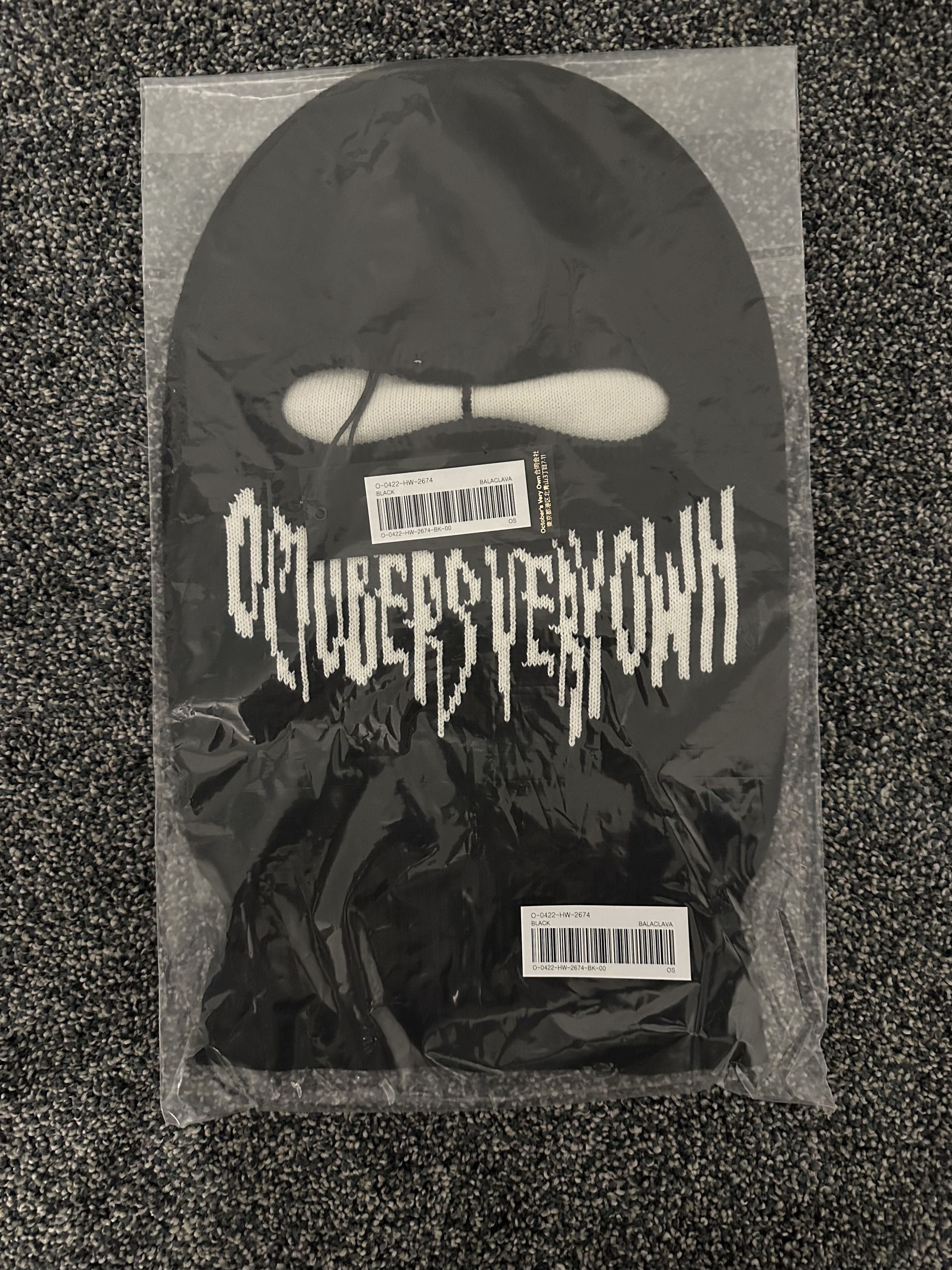 Octobers Very Own OVO OCTOBERS VERY OWN KNITTED BALACLAVA SKI MASK SIZE ...