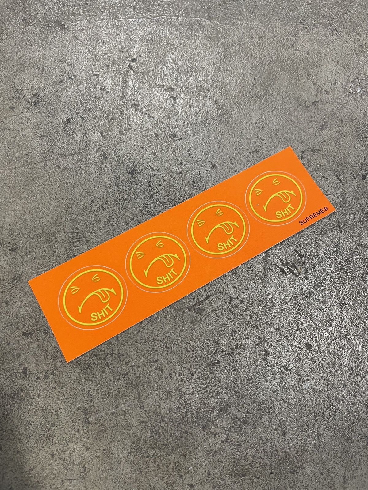 Stickers × Supreme Supreme Shit Smiley Face Sticker | Grailed