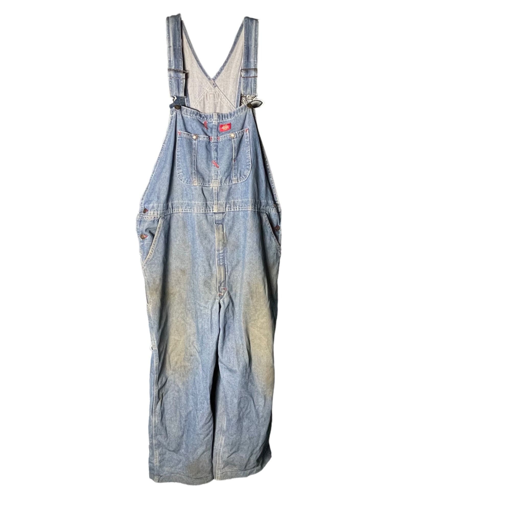 Dickies Dickies Distressed Thrashed Worn Dirty Stained Overalls size ...