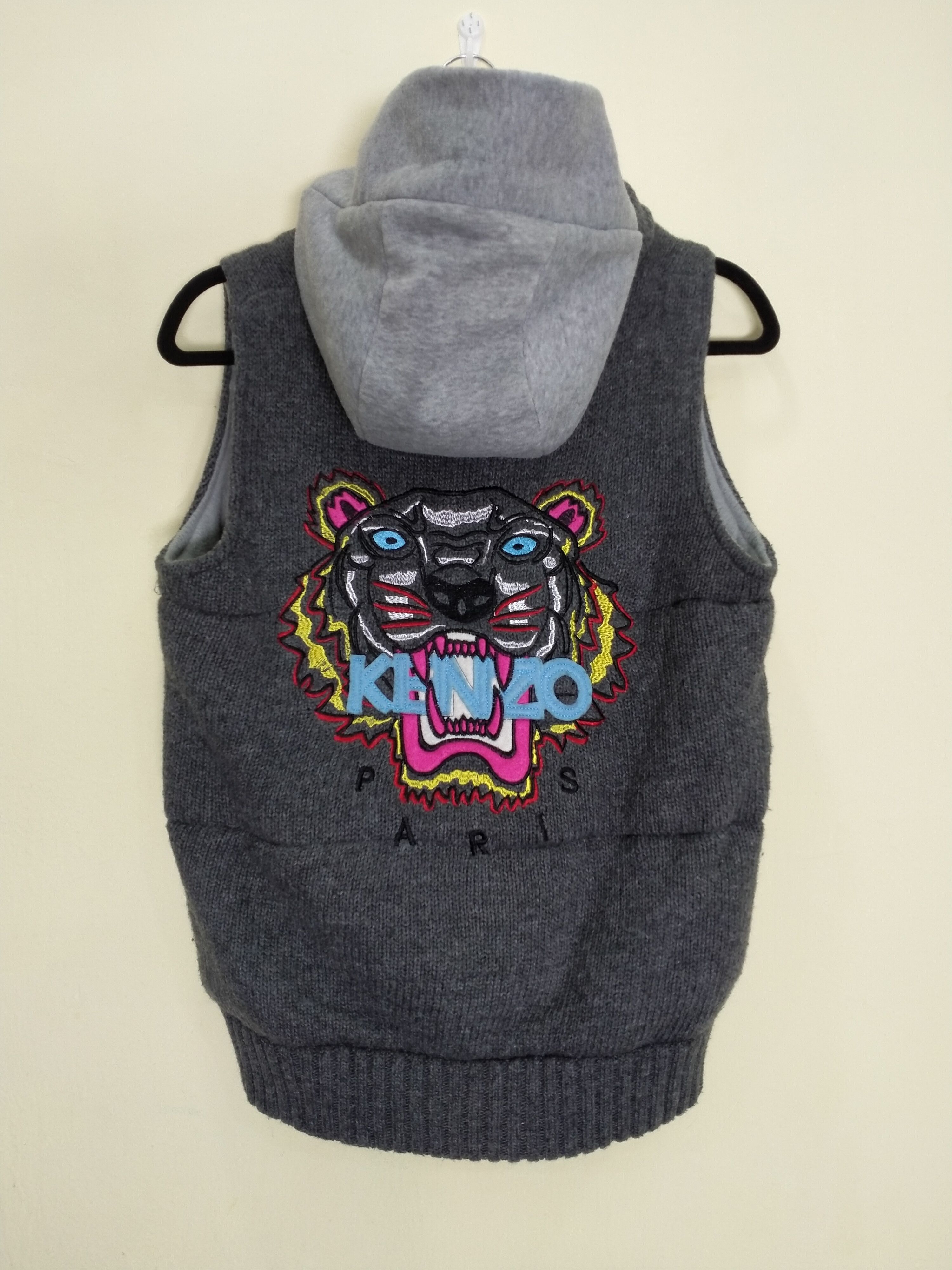 Custom × Kenzo 02 Kenzo Custom Vest Big Tiger Head Logo | Grailed