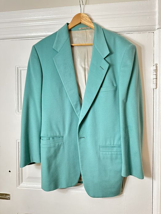 Versace Gianni Versace Turquoise Blazer | Grailed