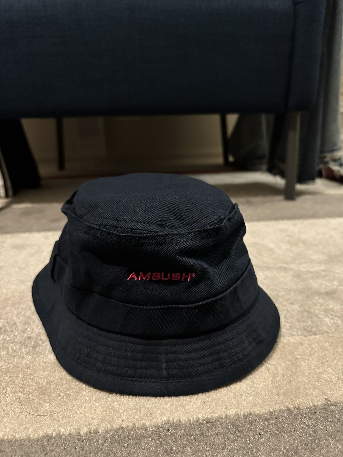 Ambush Design Ambush Navy Logo Bucket Hat | Grailed
