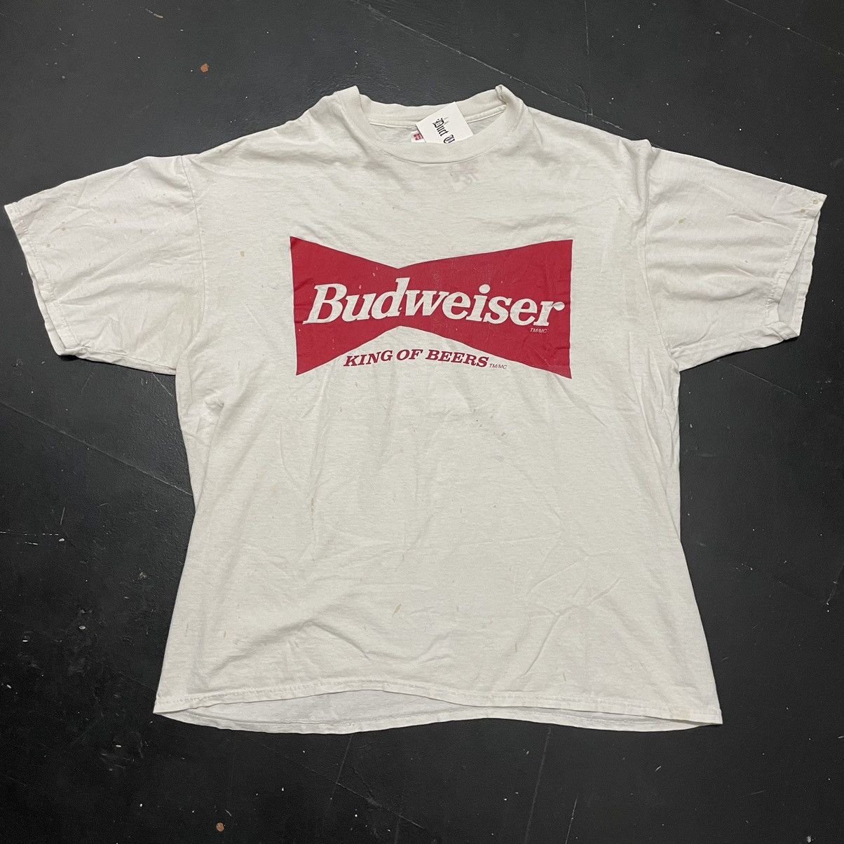 Vintage 1992 Budweiser King Of Beers logo distressed 90s | Grailed