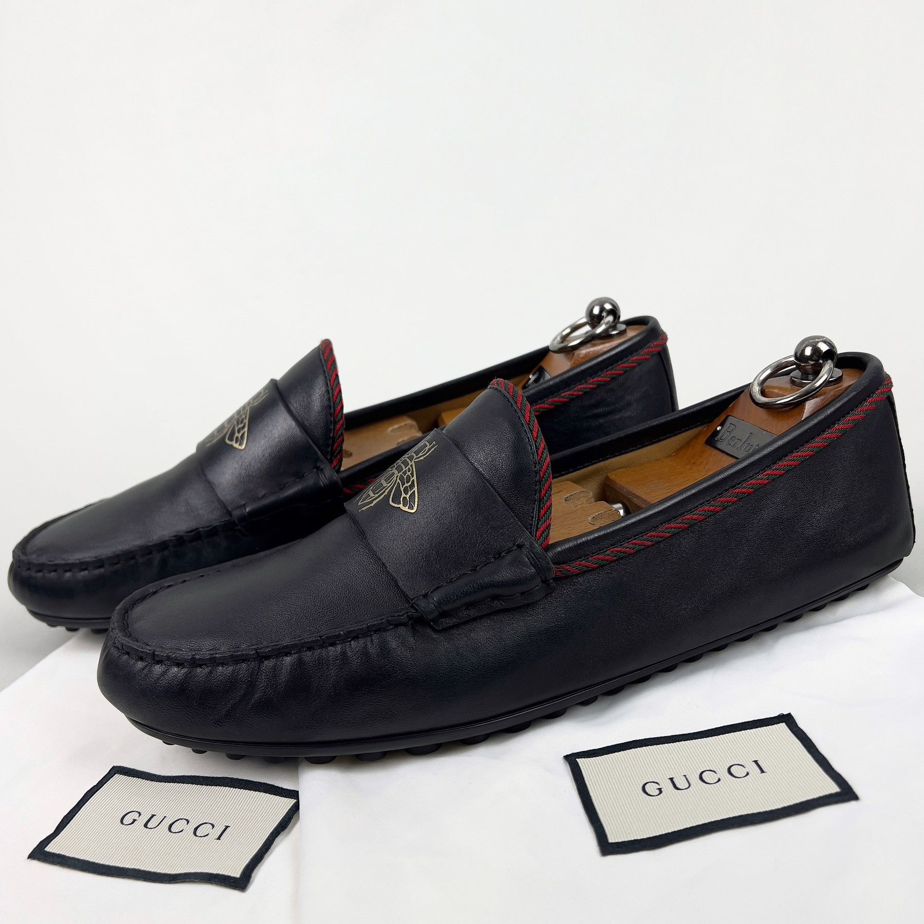 Gucci Kanye bee driving moccasin leather 8 G | Grailed
