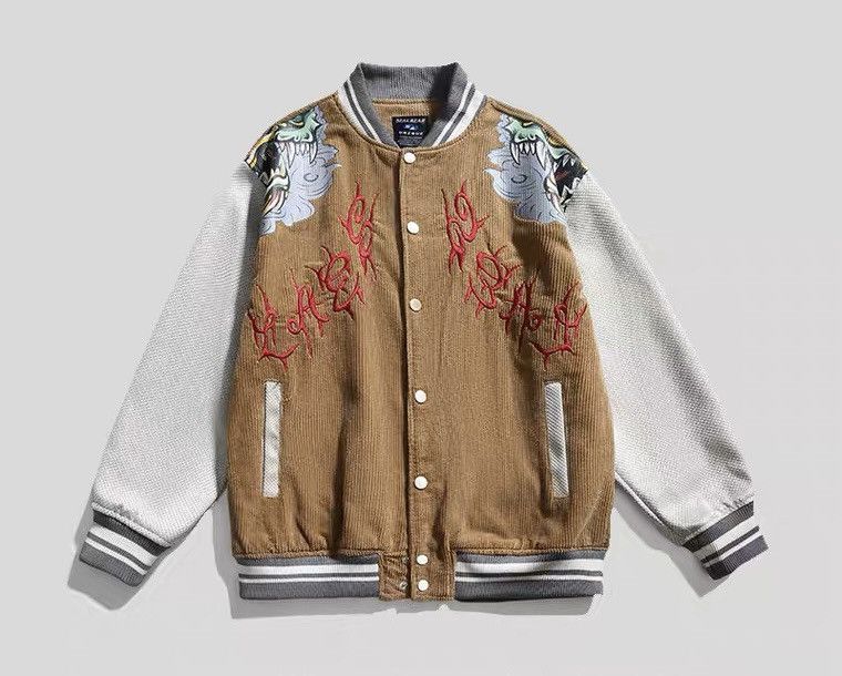 Very Cool Brown Funky Bomber Jacket Varsity Jacket All Size Available ...