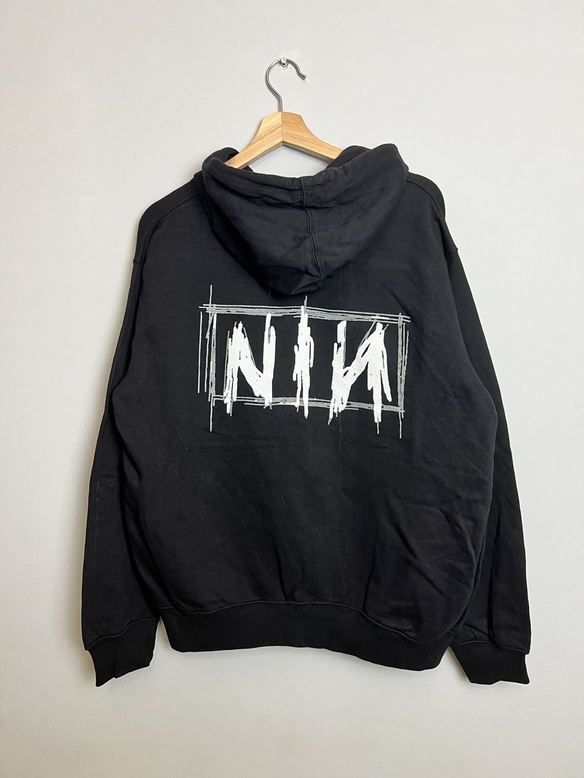 Vintage 90s Vintage Nine Inch Nails Big Logo Band Zip Hoodie Grail ...