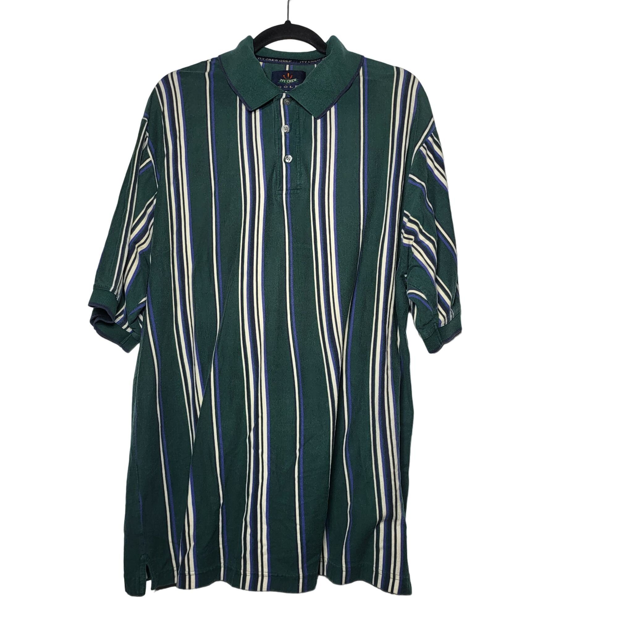 Ivy Crew Ivy Crew Golf Men's Striped Collared Short Sleeve Polo Shirt ...