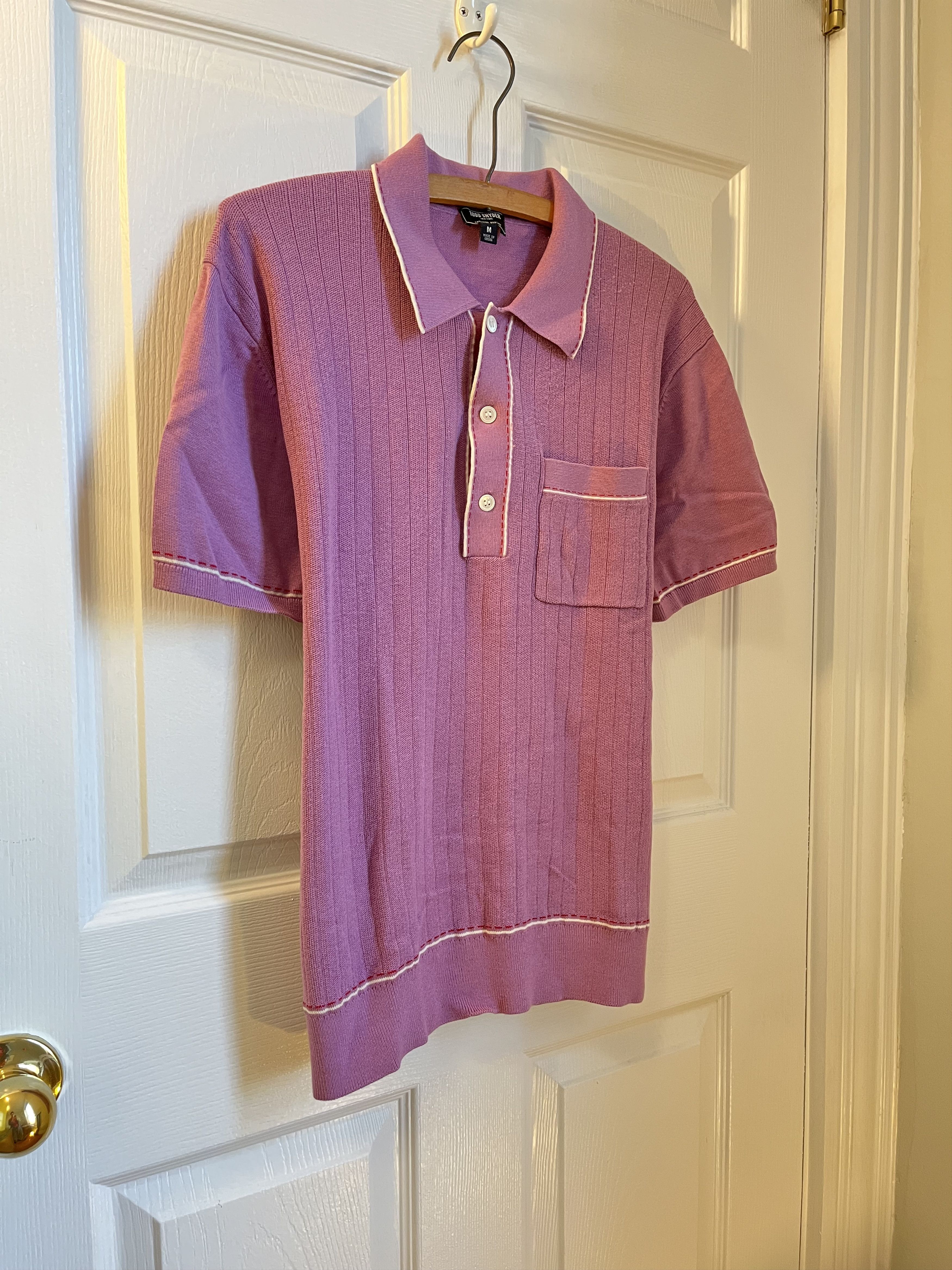 Todd Snyder Todd Snyder Lavender Cotton-silk Sweater Polo | Grailed