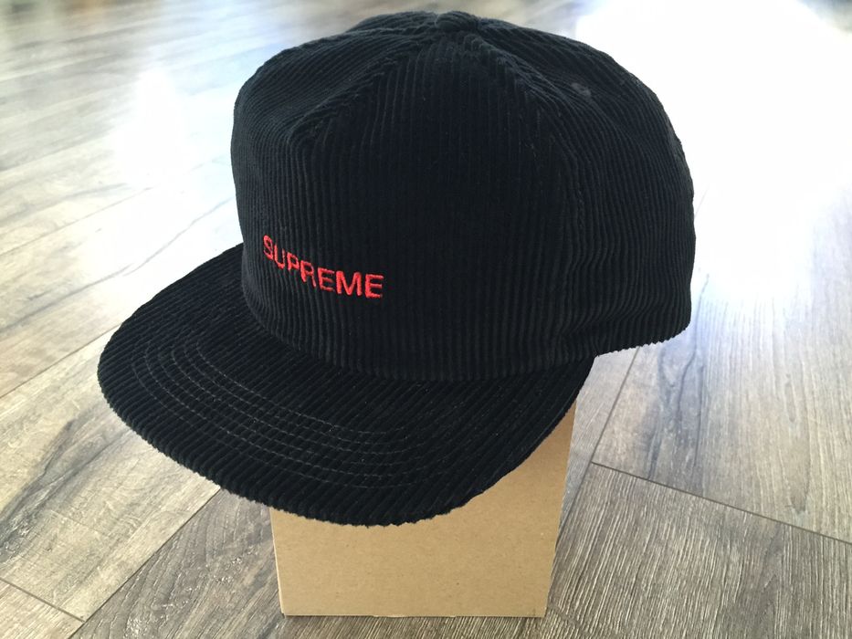 Supreme DS Supreme "logo" corduroy snapback | Grailed