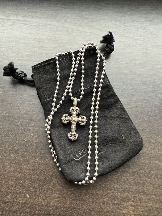 Chrome Hearts Chrome Hearts Tiny Filigree Cross + Chain | Grailed