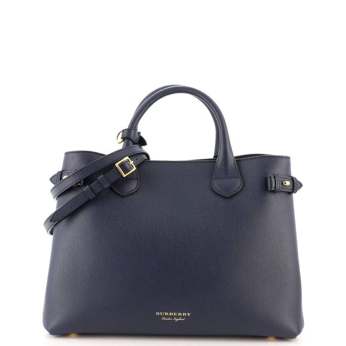 Burberry Banner Tote Leather and House Check Canvas Medium | Grailed