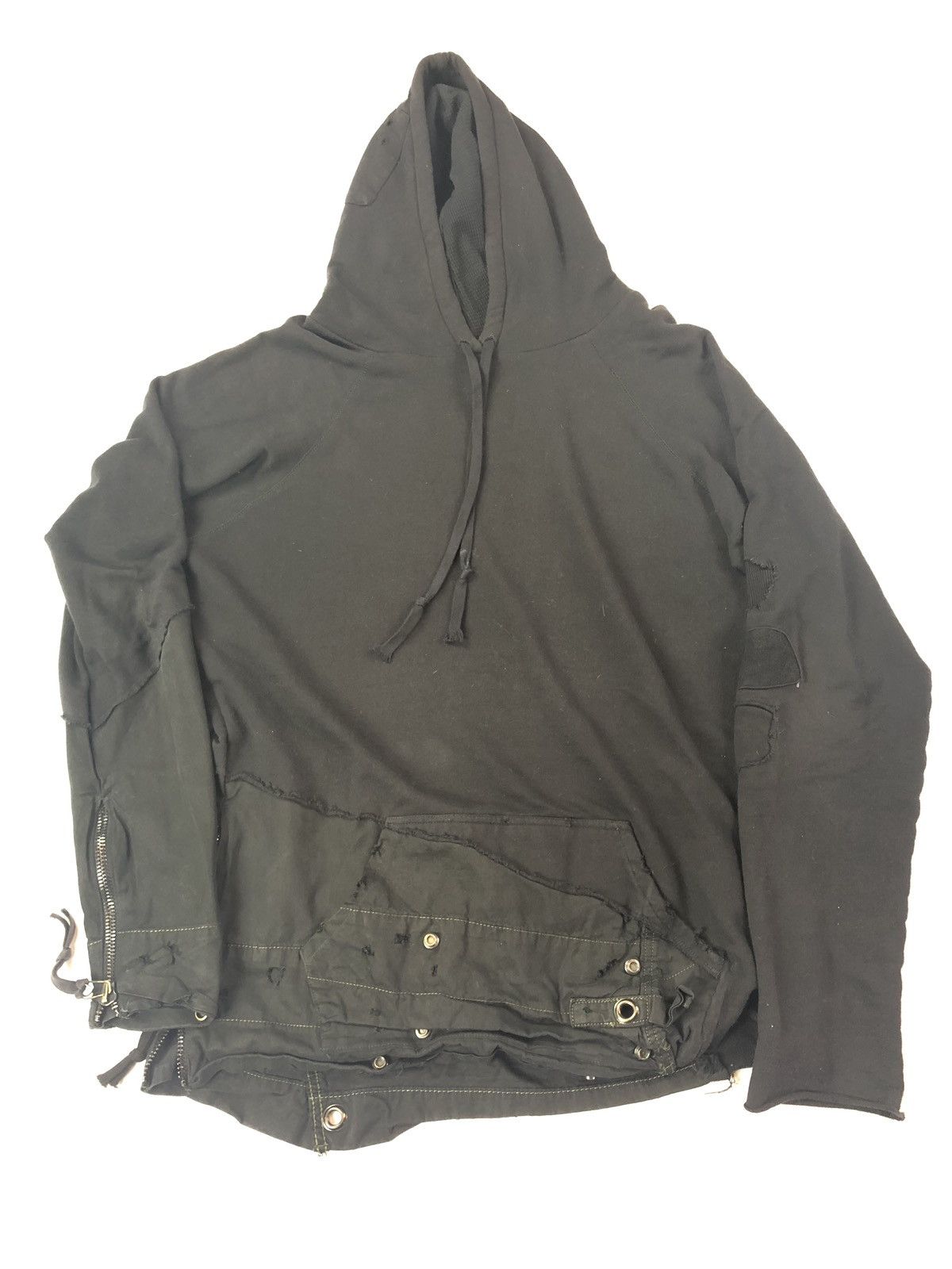 Greg Lauren Greg Lauren Black Fleece / Tent Hoodie Vintage US Army ...