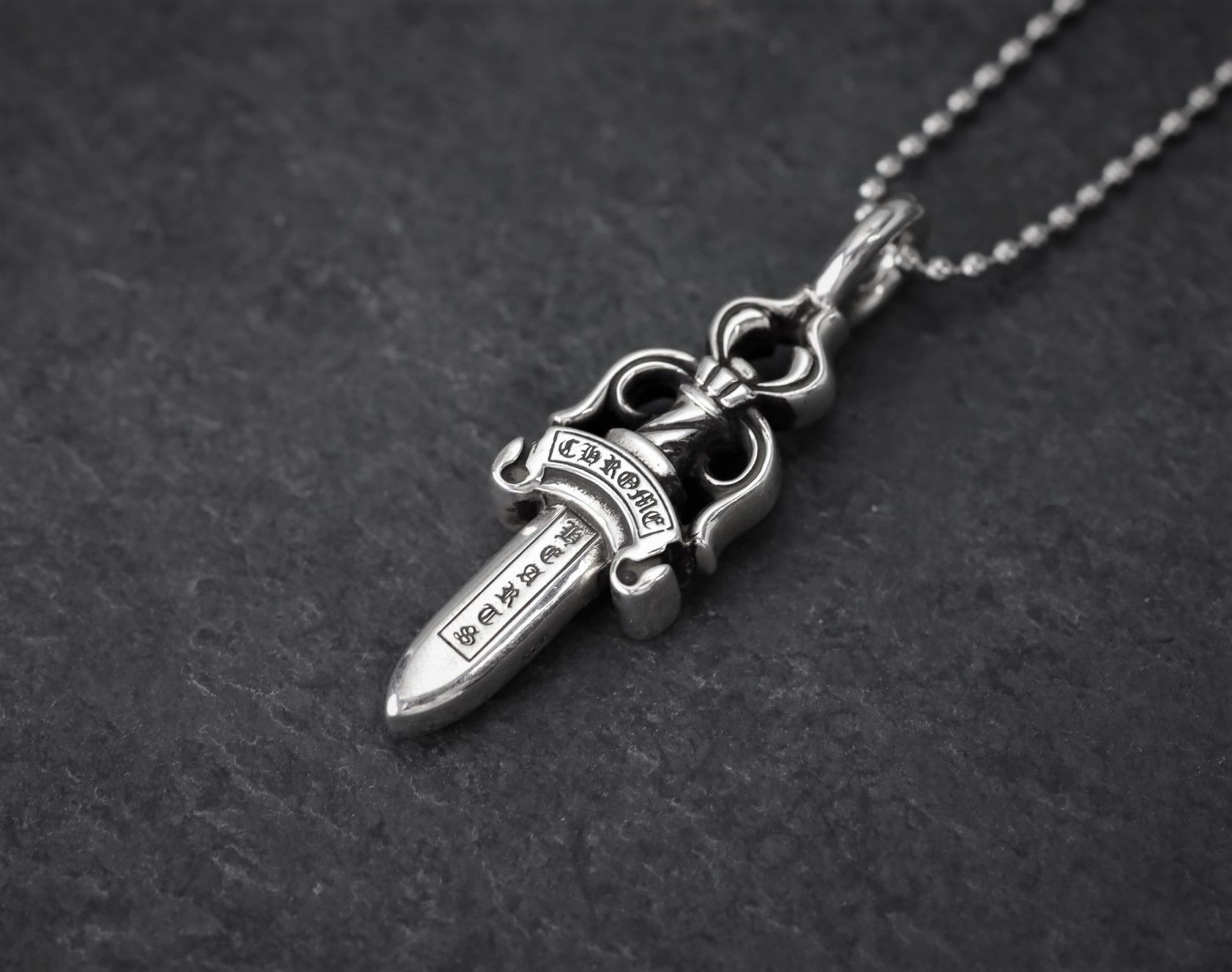 Chrome Hearts Double Dagger Pendant and Ball Chain | Grailed