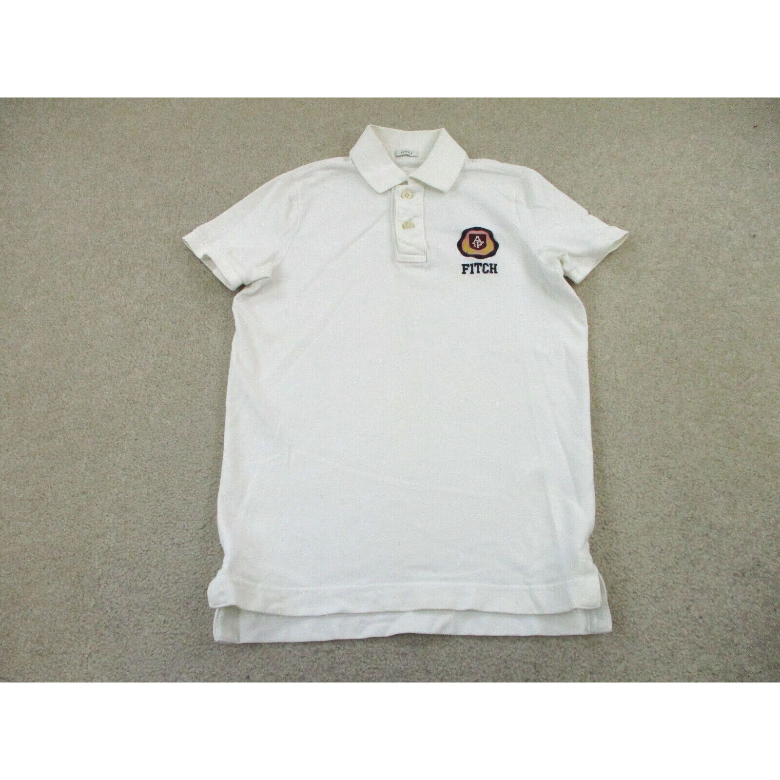 Abercrombie & Fitch Abercrombie & Fitch Polo Shirt Adult Small White ...
