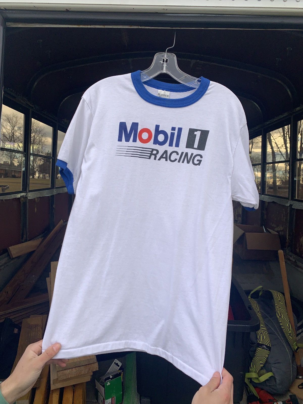 Streetwear × Vintage vintage Mobil 1 racing ringer tee | Grailed