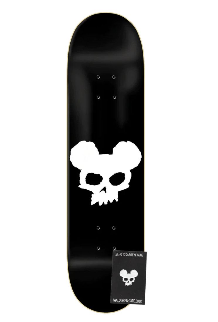 Mickey Mouse Zero Skateboards x Darren Tate MM Skull Deck & Enamel Pin ...
