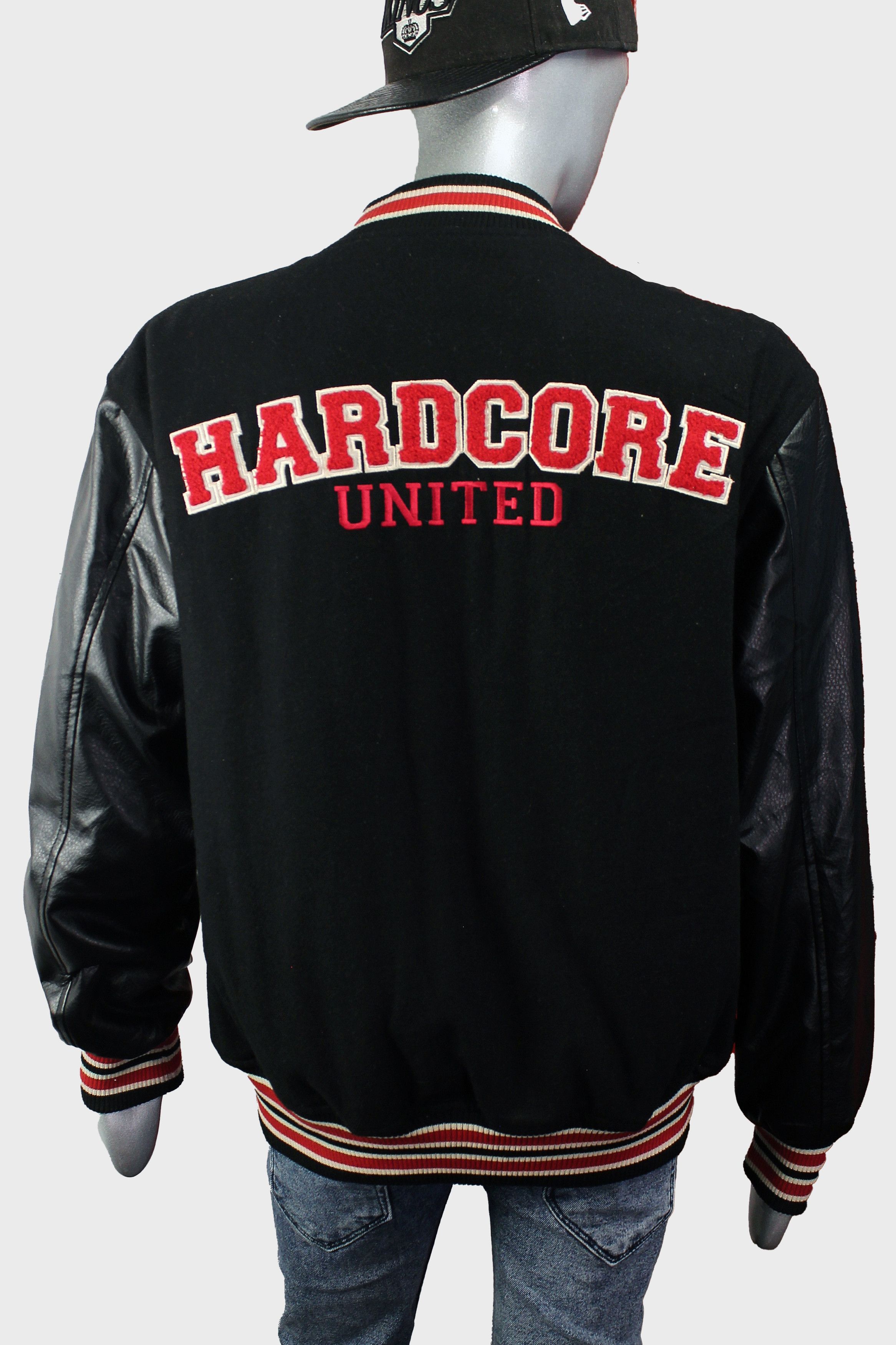 Bomber Jacket × Streetwear × Varsity Jacket Punch men's black wool ...