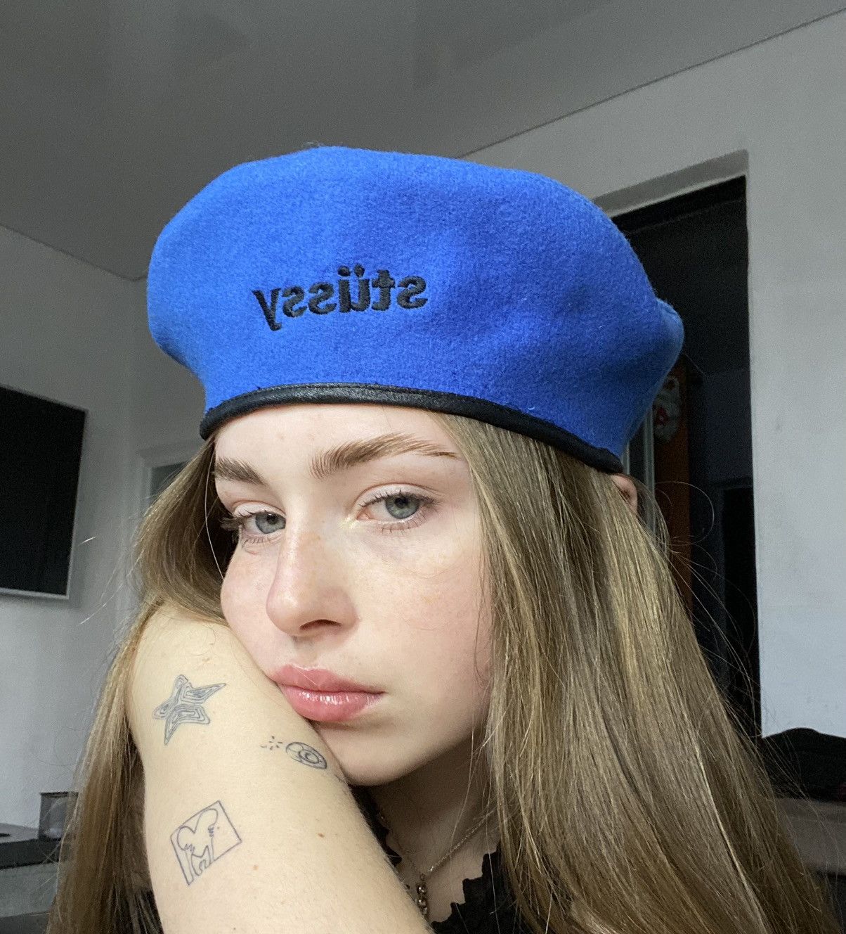 Vintage VINTAGE STUSSY NAVI BERET HAT 1990s | Grailed