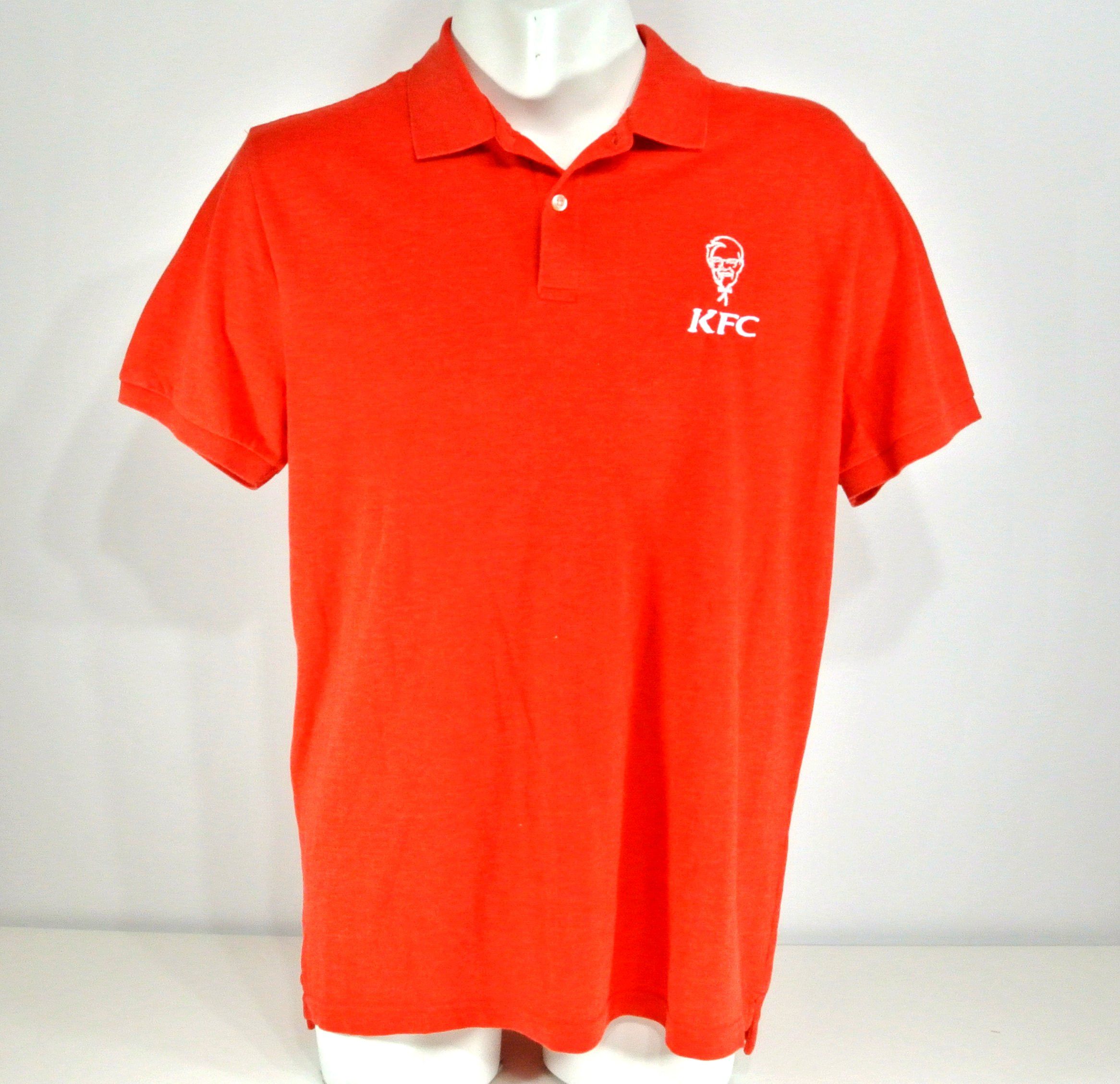 Ash KFC Kentucky Fried Chicken Employee Uniform Red Polo Shirt | Grailed