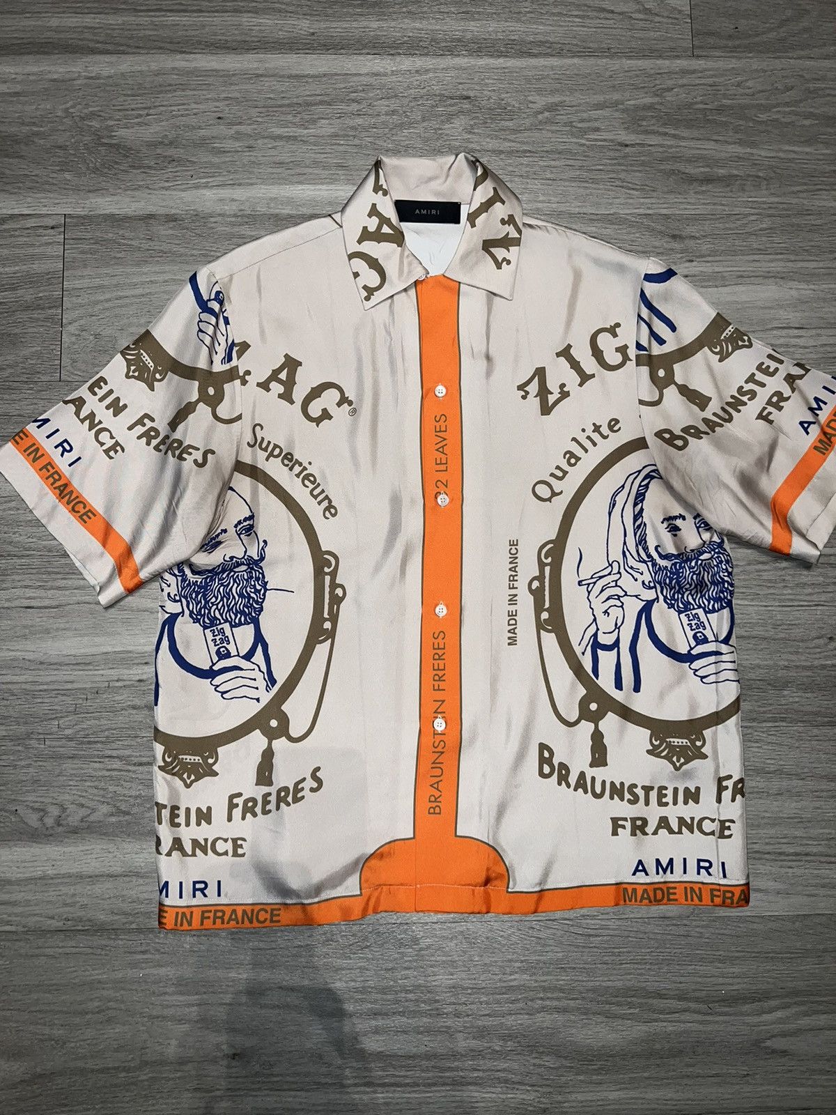 Amiri Amiri x Zig Zag silk button up shirt | Grailed