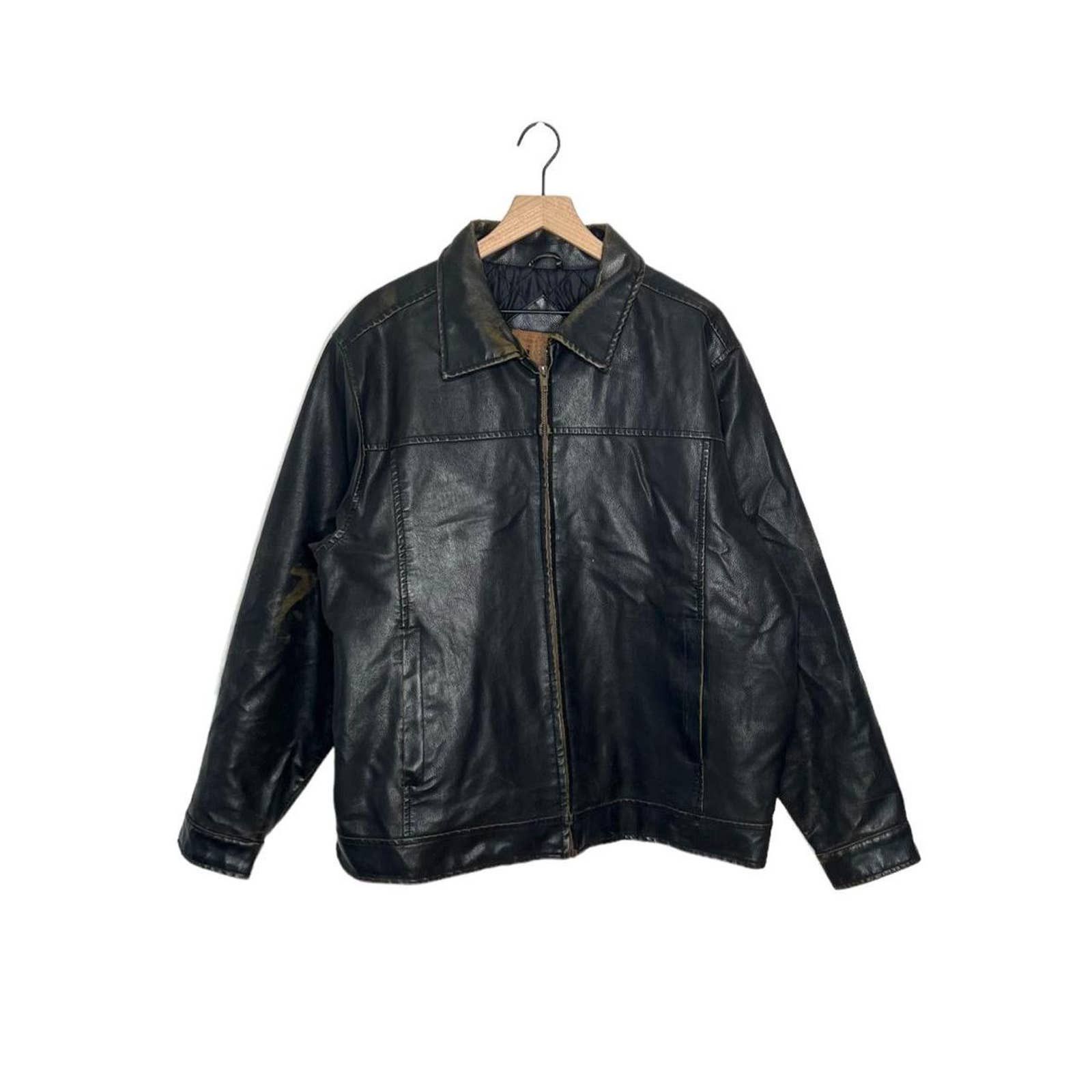 Vintage Arizona Vintage 90s Faux Leather Jacket | Grailed