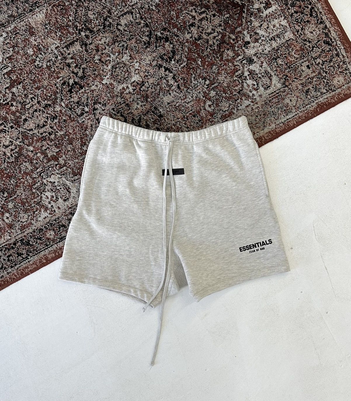 Essentials Light Grey Essentials Sweat Shorts XL | Grailed