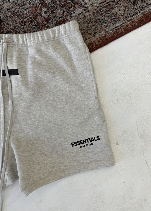 Essentials Light Grey Essentials Sweat Shorts XL | Grailed