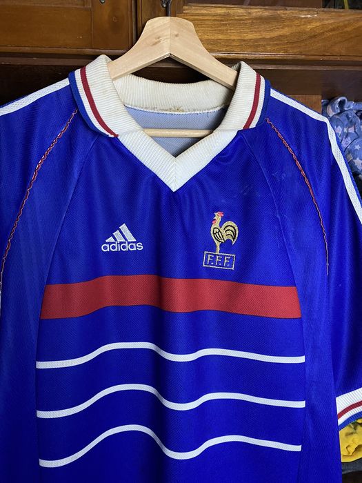 Adidas Vintage 90s France Adidas Soccer Football Jersey | Grailed