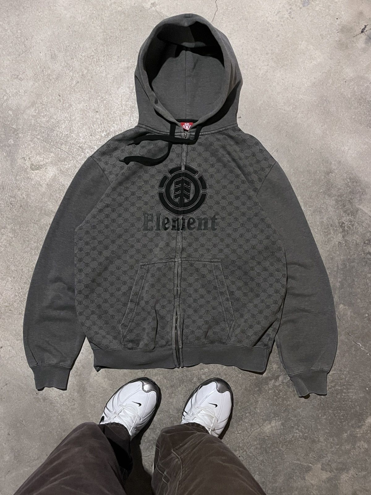 Element × Streetwear × Vintage RARE 90s Element Boxy Zip-up Hoodie ...