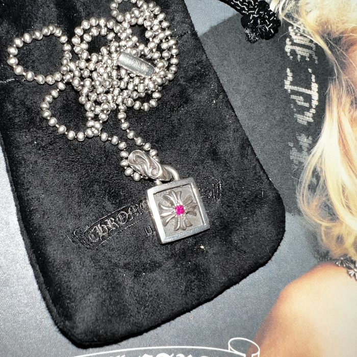 Chrome Hearts Chrome Hearts Ruby CH Plus Cross Frame Pendant | Grailed