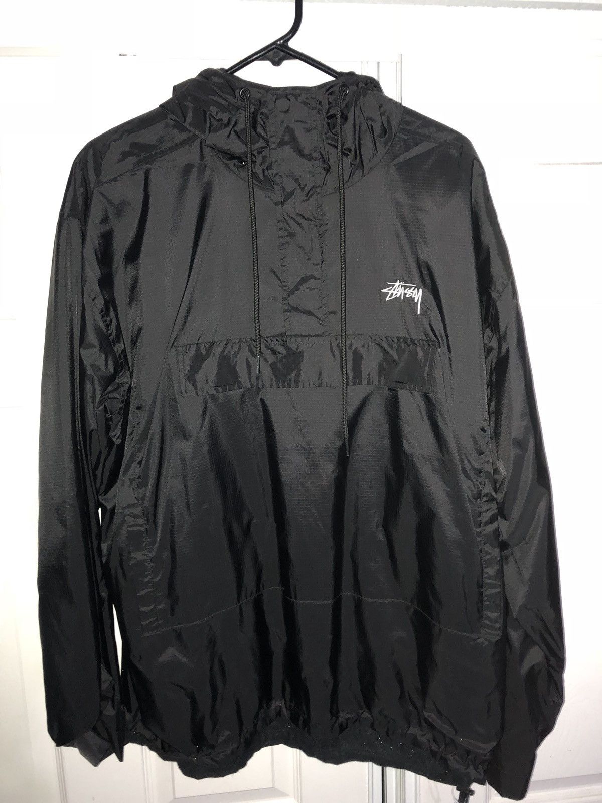 Stussy Rain Jacket with Kangaroo Pouch | Grailed