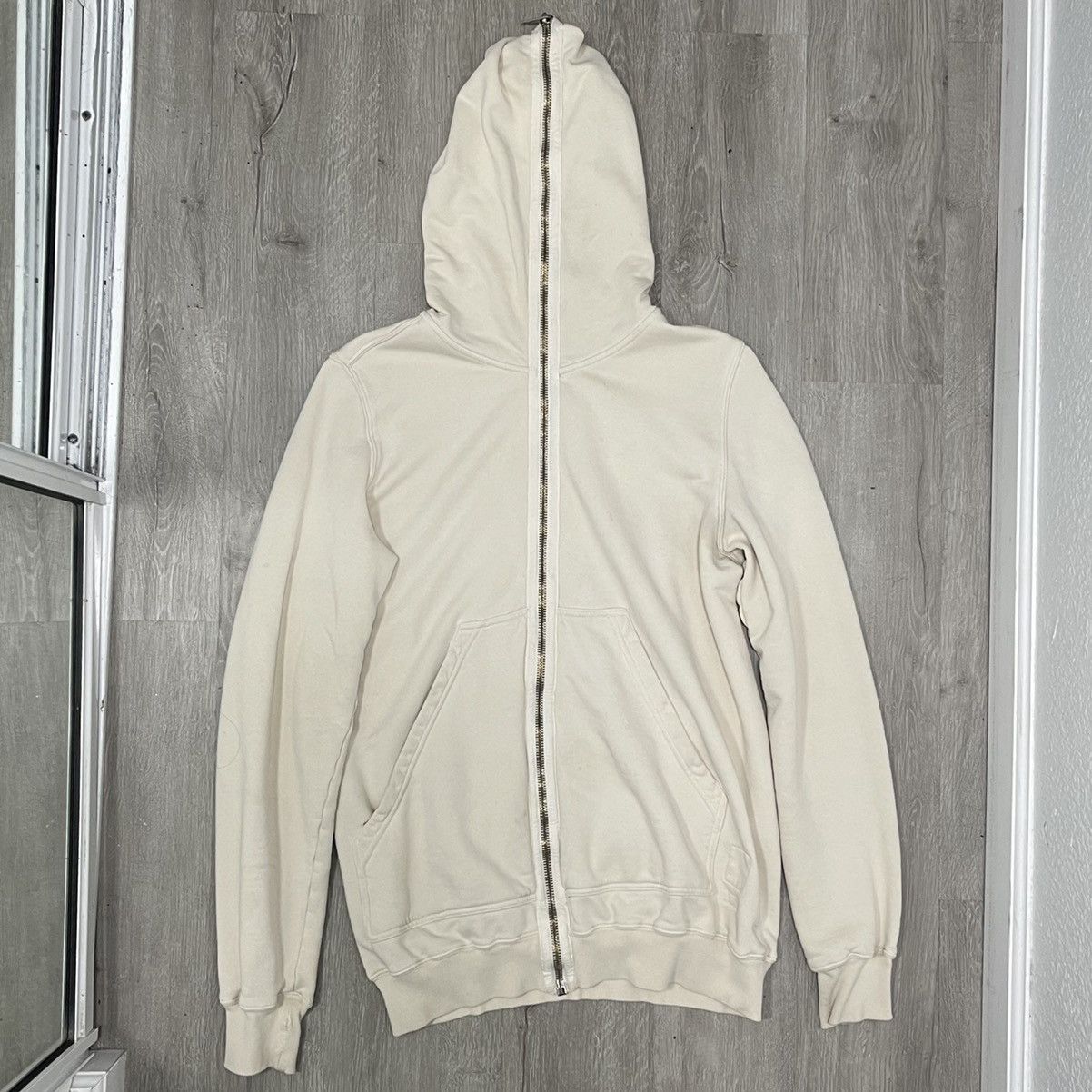 Rick Owens Rick Owens drkshdw natural gimp full zip hoodie SEND OFFERS ...