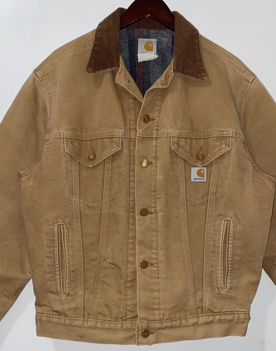 Carhartt Carhartt Jacket J148 Trucker Western style Brown size Medium ...