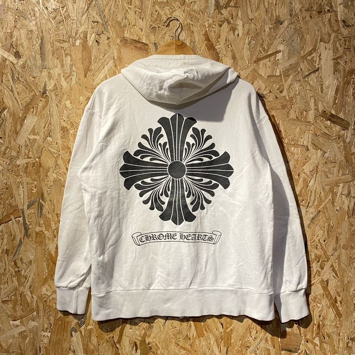 Chrome Hearts ARCHIVE‼️Chrome Hearts Big Floral Cross Zipper Hoodies ...