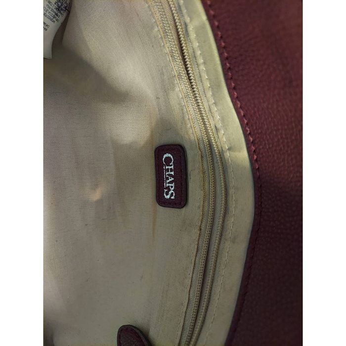 Chaps Vintage Chaps Red Leather Shoulder Bag | Grailed