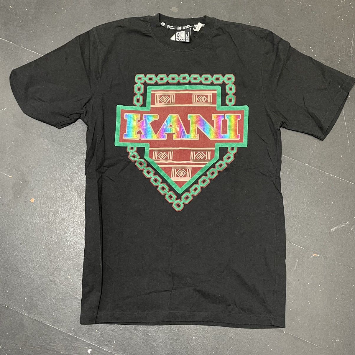 Karl Kani × Streetwear × Vintage Karl Kani shiny rainbow logo ...