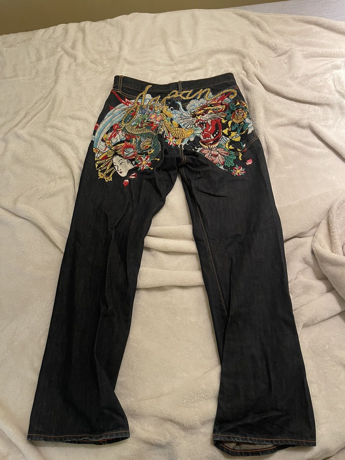 Ed Hardy Ed hardy jeans Japan embroidered | Grailed
