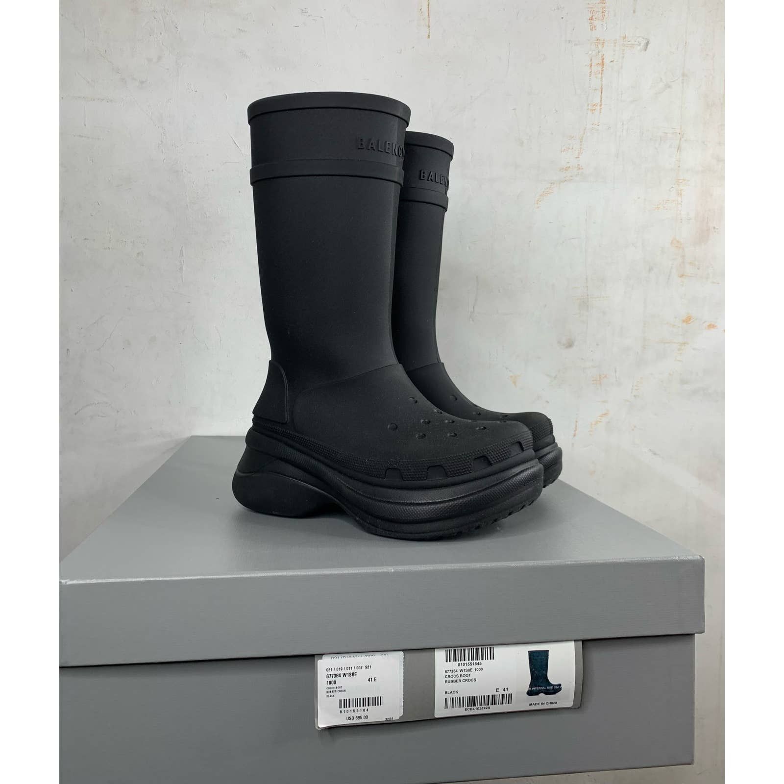 Balenciaga Balenciaga Croc Boot Black | Grailed
