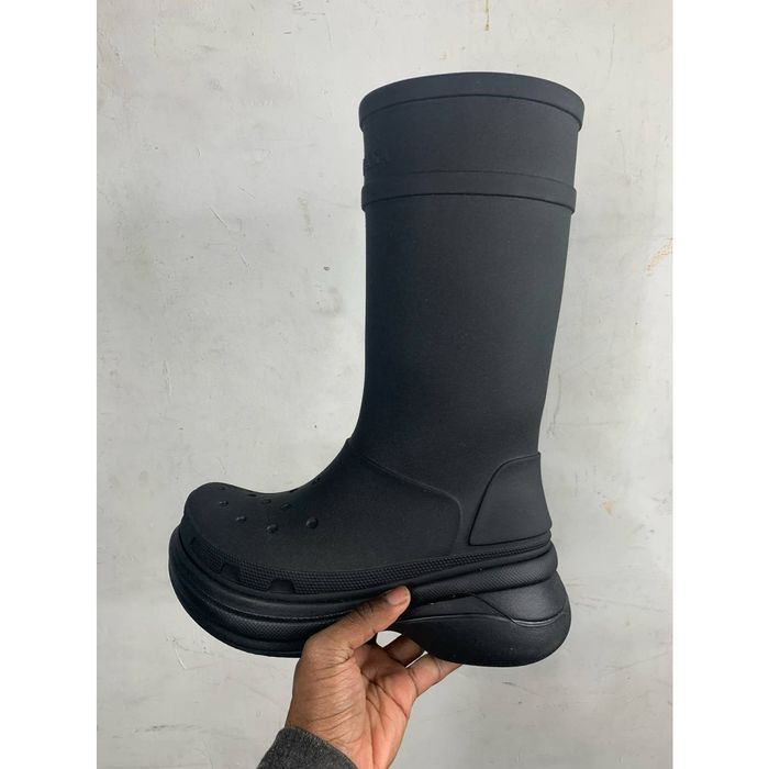 Balenciaga Balenciaga Croc Boot Black | Grailed