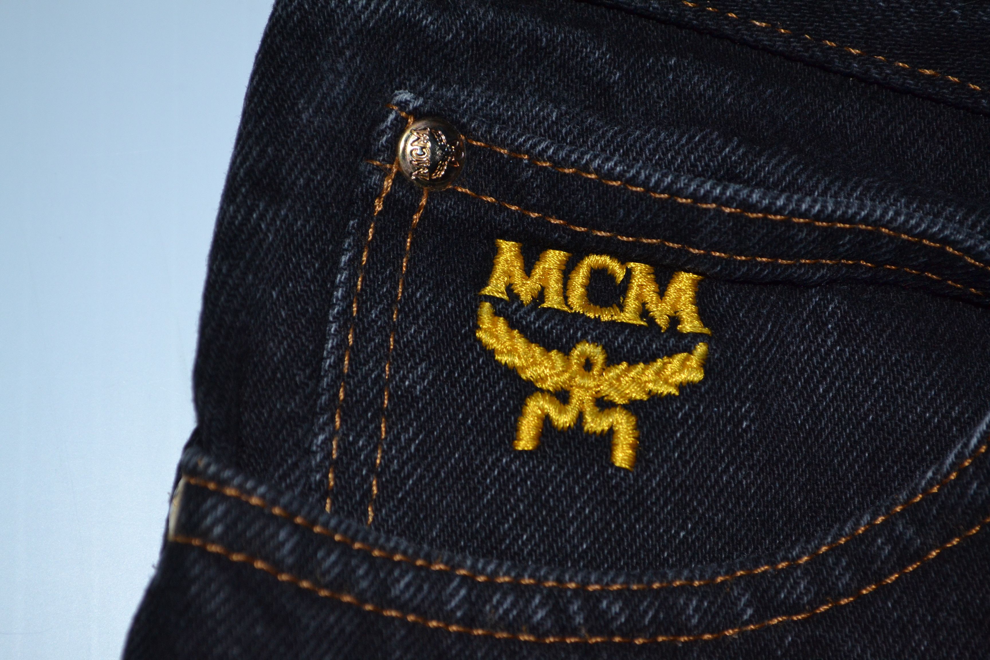 MCM MCM Vintage 32 size Denim Jeans L30 High Rise Waist Golden Buttons ...