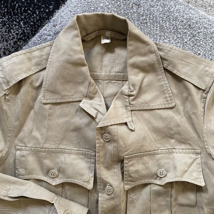 Vintage 50s 36R Air Force Tan Cotton Tropical Safari Bush Jacket | Grailed