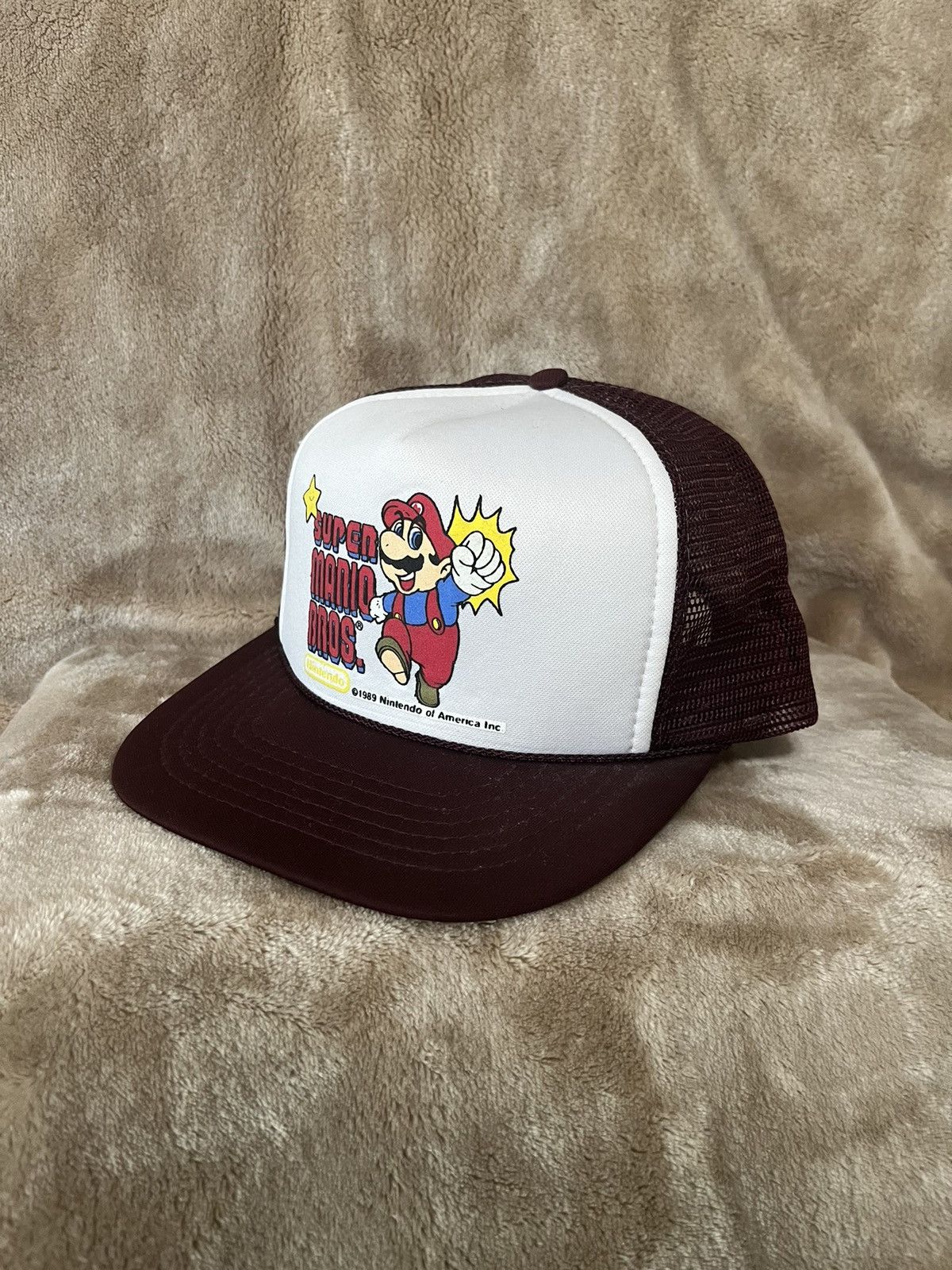 Vintage Vintage 1989 Super Mario Bros Nintendo Snapback trucker hat ...
