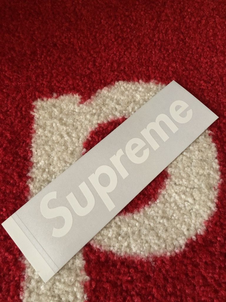 Supreme SUPREME 3M REFLECTIVE BOX LOGO STICKER GREY | Grailed