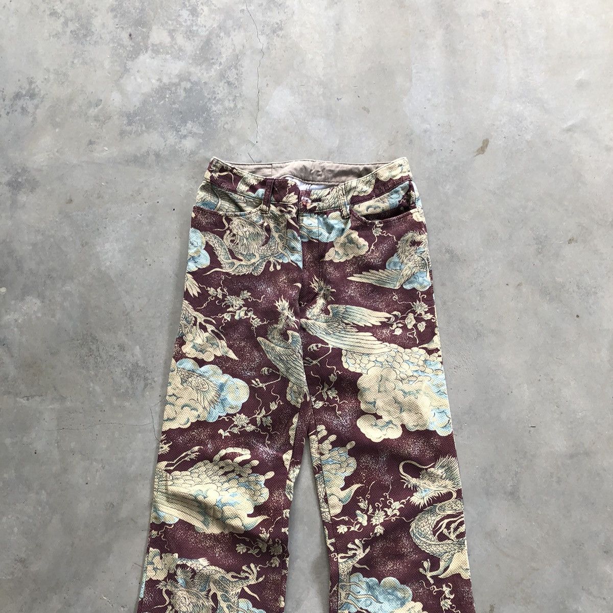 Vintage Batsu club dragon all over print pants | Grailed